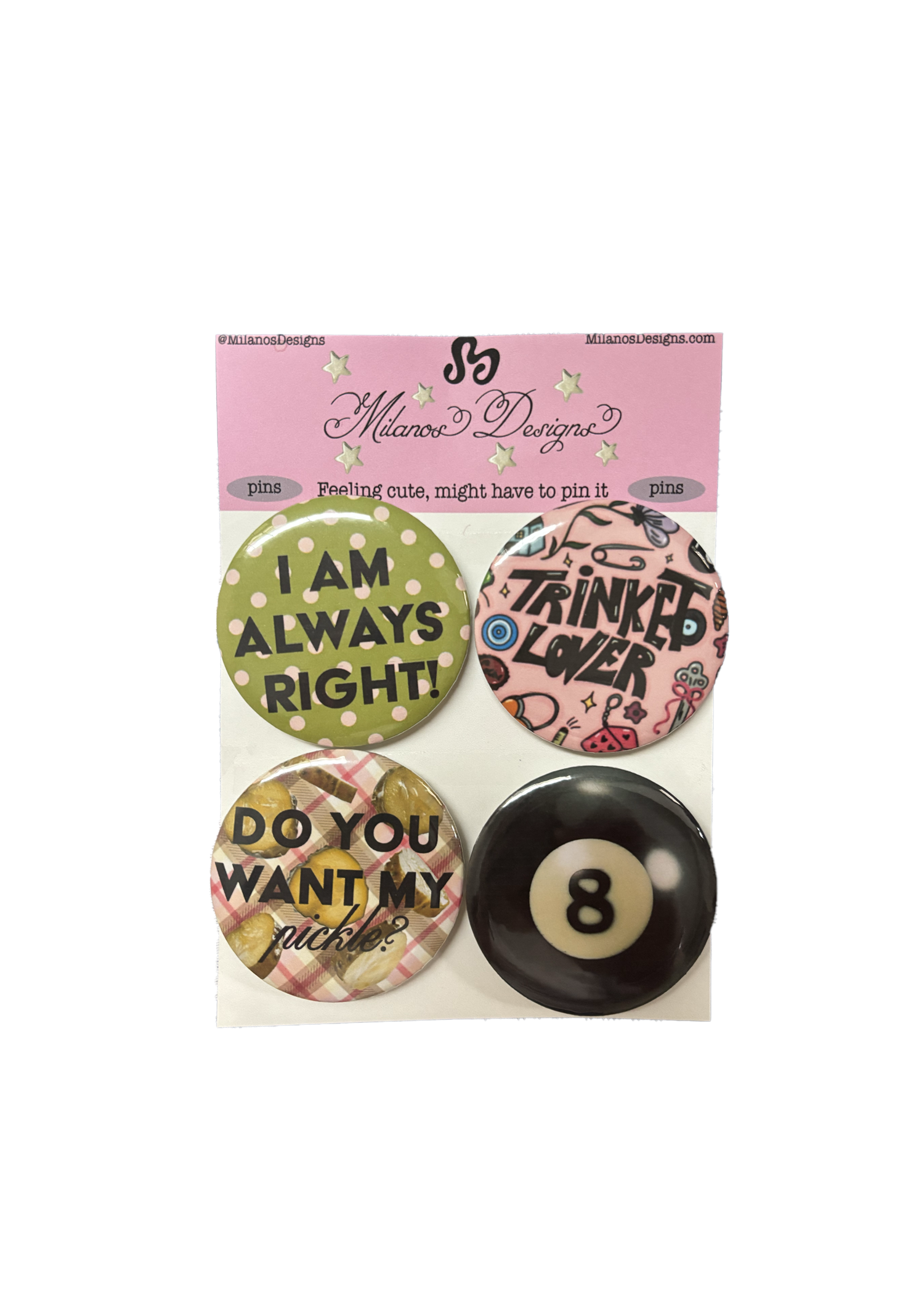 it girl pin pack – MilanosDesigns